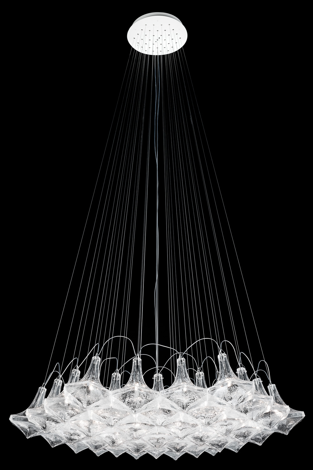 Facet - Facet, Sculpture, Cluster of 37, Clear Facet - Facet, Sculpture, Cluster of 37, Clear